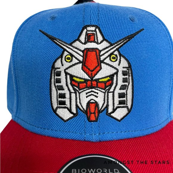 Bioworld | Accessories | Bioworld Mobile Suit Gundam Blue Red Snapback ...